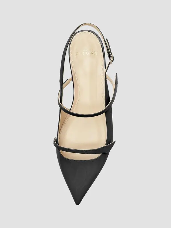 ALEXANDRE BIRMAN Tita Double-strap Leather Flats - Black