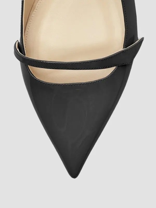 ALEXANDRE BIRMAN Tita Double-strap Leather Flats - Black