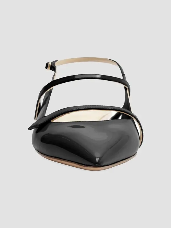 ALEXANDRE BIRMAN Tita Double-strap Leather Flats - Black