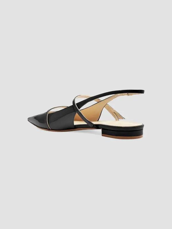 ALEXANDRE BIRMAN Tita Double-strap Leather Flats - Black
