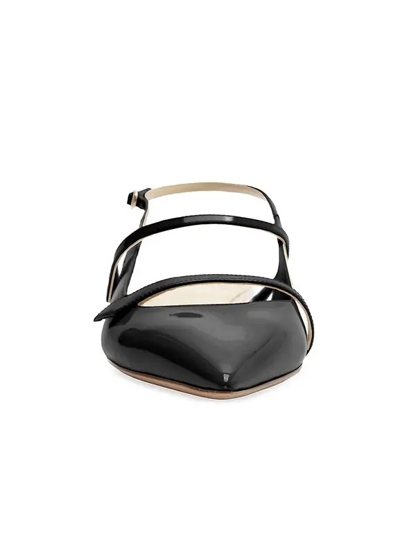 ALEXANDRE BIRMAN Tita Double-strap Leather Flats - Black