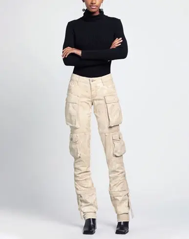 Attico Cotton Cargo Jeans - Beige