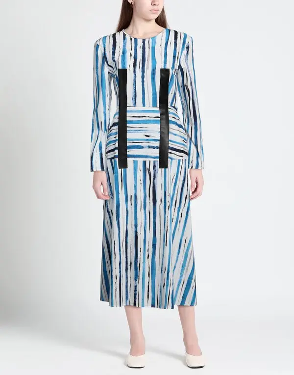 CHRISTOPHER KANE Striped Flared Midi Dress