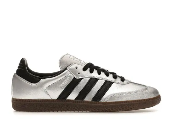 Adidas Samba Og Sneakers - Silver Metallic/Core Black/Gum 5 | Editorialist