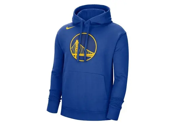 Nike Nba Golden State Warriors Fleece Pullover Hoodie - Blue