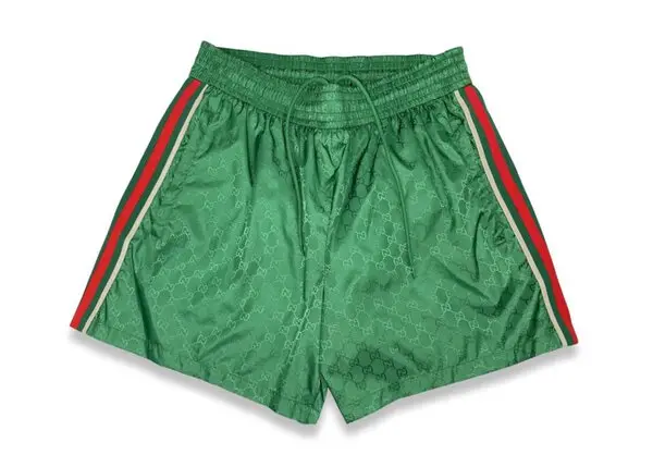 Gucci Gg Jacquard Nylon Swim Shorts - Green
