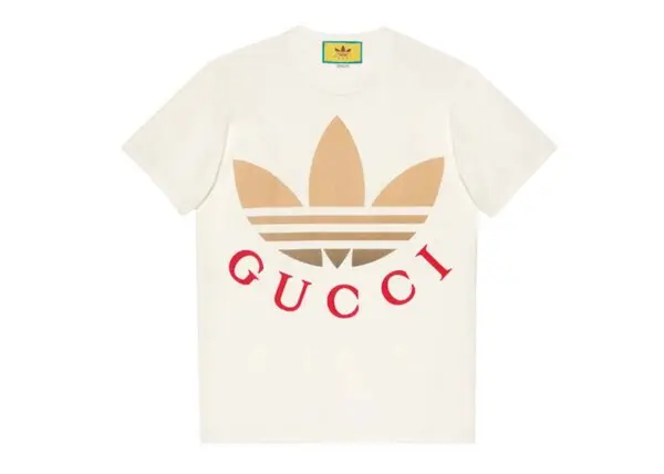 Gucci X Adidas Logo T-shirt - White/beige
