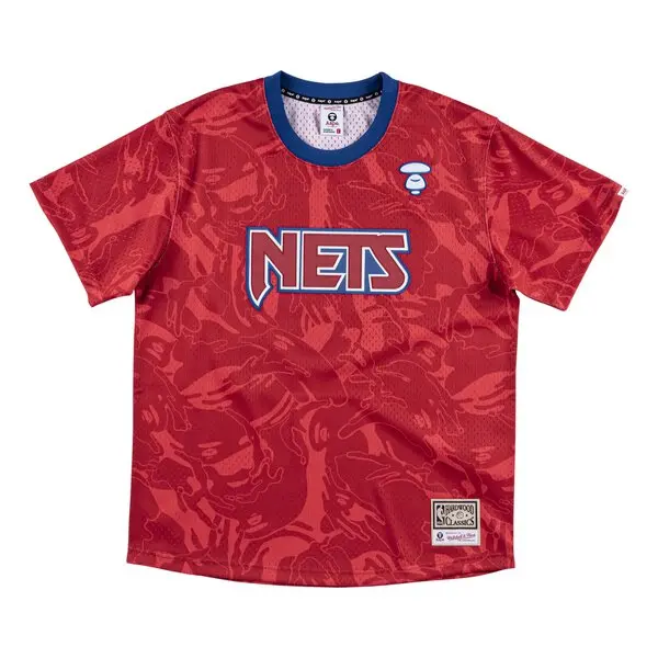 A BATHING APE Aape X Mitchell & Ness New Jersey Nets Bp Jersey