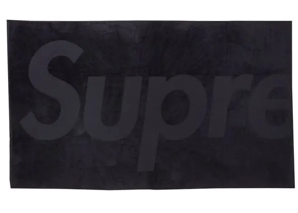 Supreme Tonal Logo Towel - Black