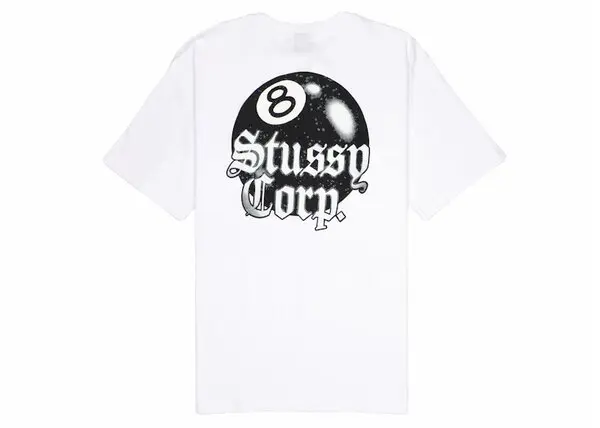 StÜssy 8 Ball Corp. Tee Shirt - White