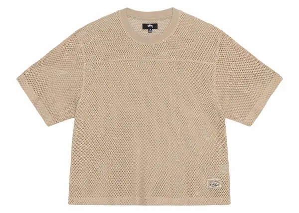 StÜssy Mesh Jersey Crew - Natural
