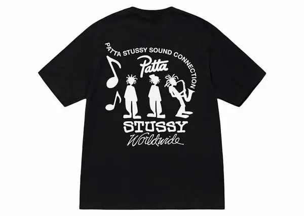 StÜssy X Patta Sound Connection Tee Shirt - Black