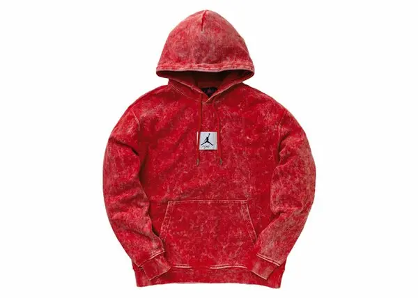JORDAN Essential Washed Fleece Hoodie - Red