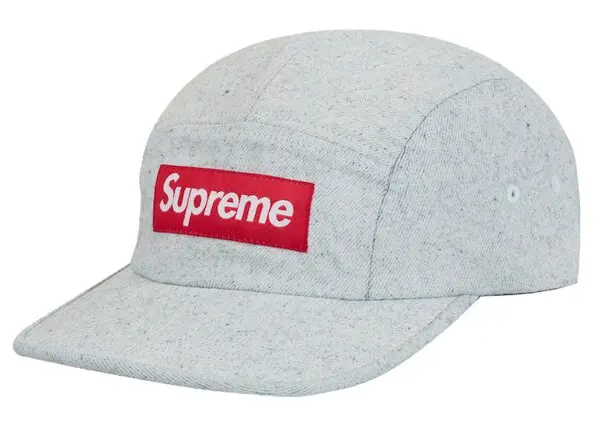 Supreme Coated Denim Camp Cap - White