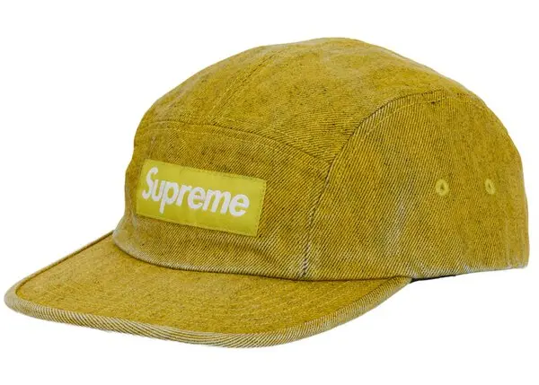 Supreme Coated Denim Camp Cap - Yellow