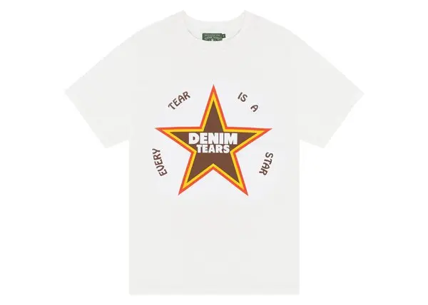 DENIM TEARS Every Tear Is A Star Tee Shirt - White