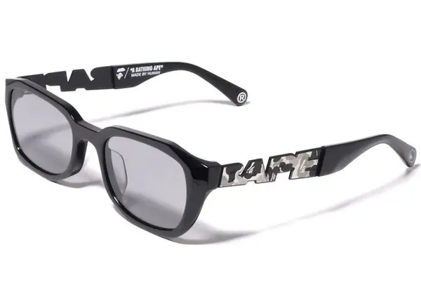 A BATHING APE Frame 19 Sunglasses - Black