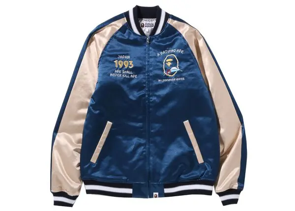 A BATHING APE Japan Souvenir Jacket - Blue