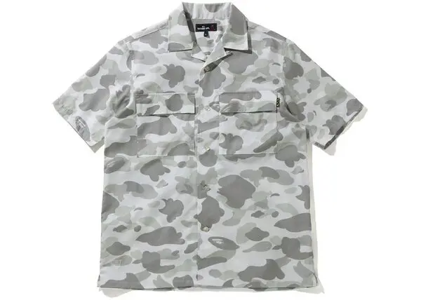 A BATHING APE Mr Camo Open Collar Shirt