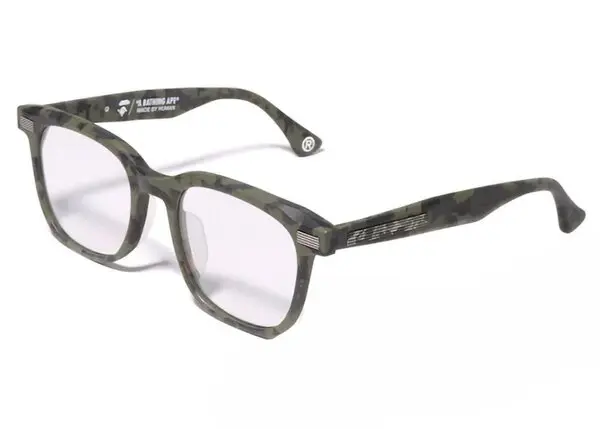 A BATHING APE Optical Flame 2 Eyeglasses - Olivedrab Green