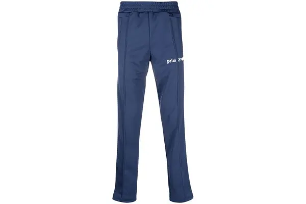 Palm Angels Side Stripe Track Pants - Navy Blue/white