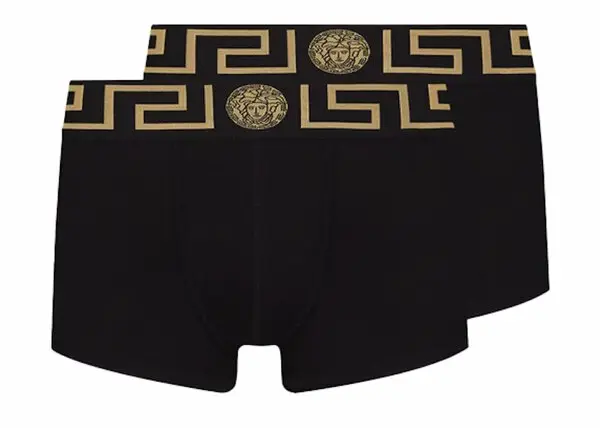 Versace Greca Border Trunks - Black