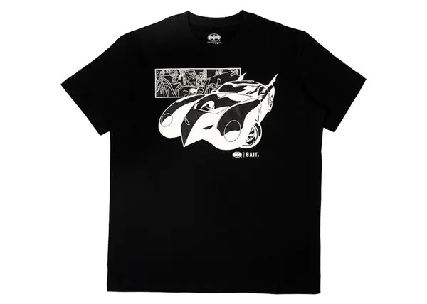 BAIT X Batman Batmobile Glow In The Dark Tee Shirt - Black