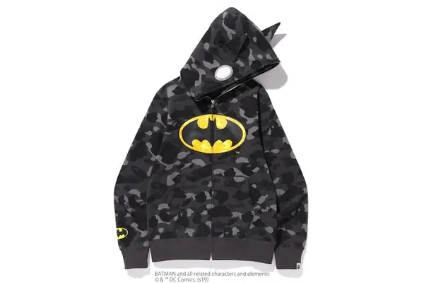 Bape X Dc Batman Camo Full Zip Hoodie #1 - Black | Editorialist