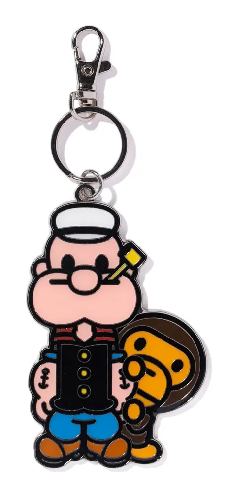 A Bathing Ape X Popeye Metal Keychain - Multi | Editorialist