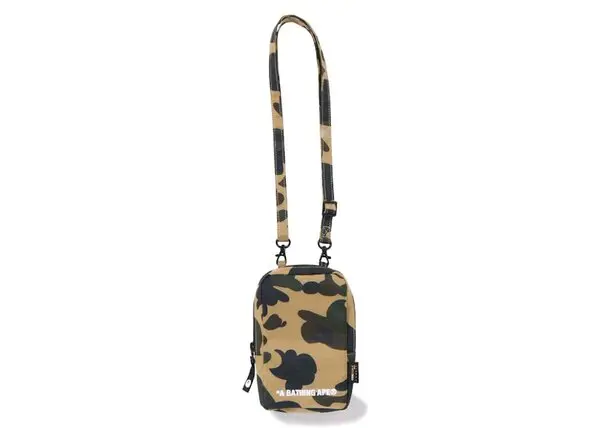A BATHING APE 1st Camo Cordura Phone Shoulder Bag - Yellow