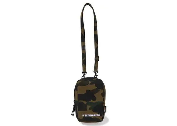 A BATHING APE 1st Camo Cordura Phone Shoulder Bag - Green