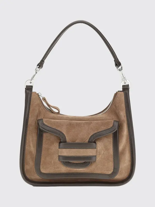 Pierre Hardy Suede Shoulder Bag - Brown