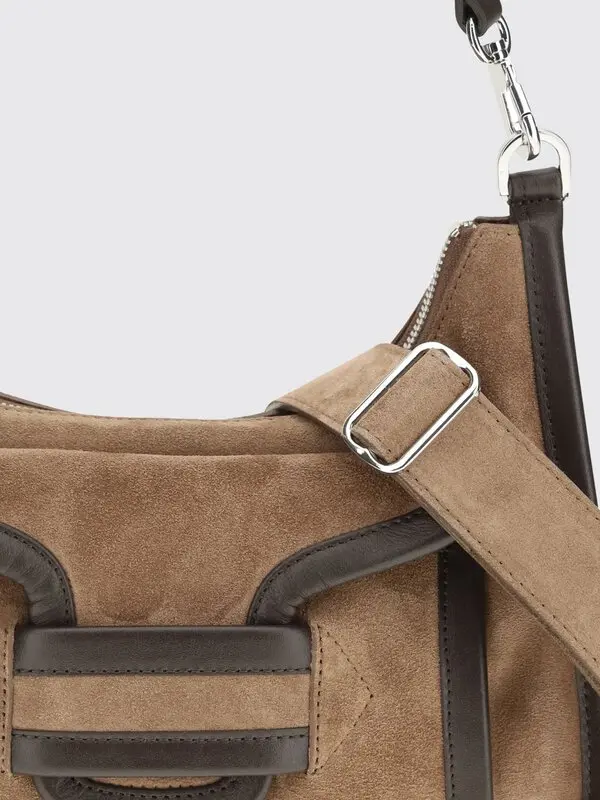 Pierre Hardy Suede Shoulder Bag - Brown