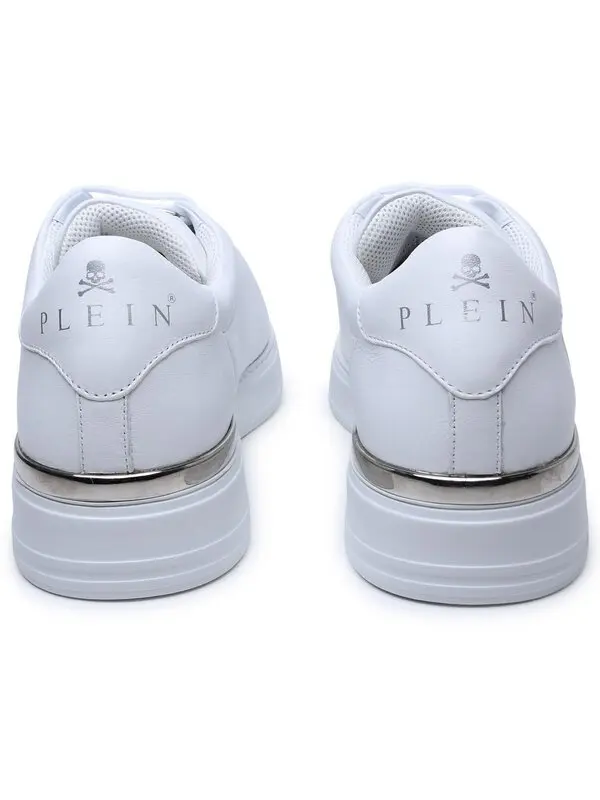 Philipp Plein Hexagon Leather Sneakers - White