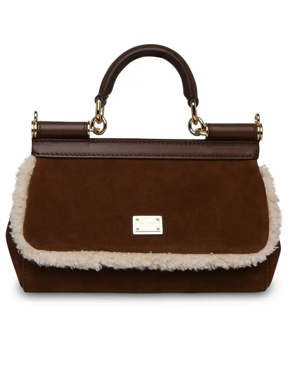 Dolce & Gabbana Sicily Small Handbag In Calf Lear Blend