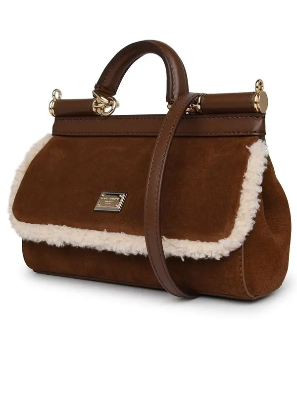 Dolce & Gabbana Sicily Small Handbag In Calf Lear Blend