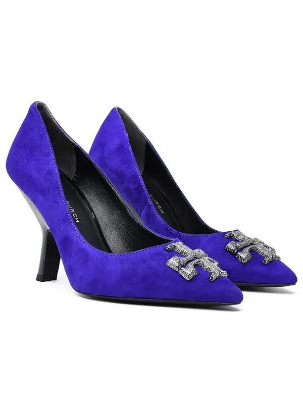 Tory Burch Purple Suede Eleanor Pumps