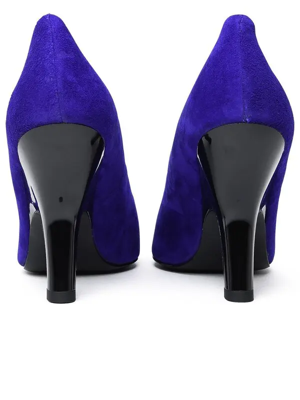 Tory Burch Purple Suede Eleanor Pumps