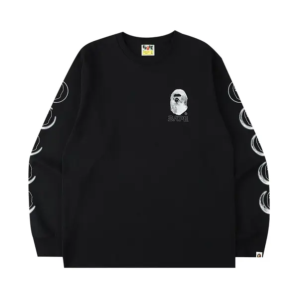 A BATHING APE Ape Head Moon Long-sleeve Tee - Black