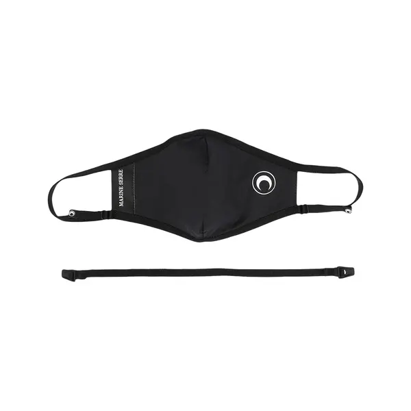 MARINE SERRE Crescent Moon Print Face Mask - Black