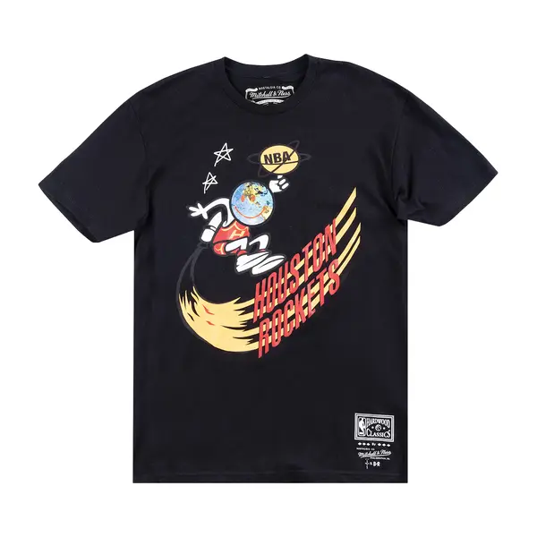 TRAVIS SCOTT Cactus Jack X Br X Mitchell & Ness Rockets T-shirt - Black
