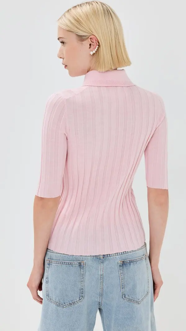 NACKIYE Sugarman Knit Polo - Rose