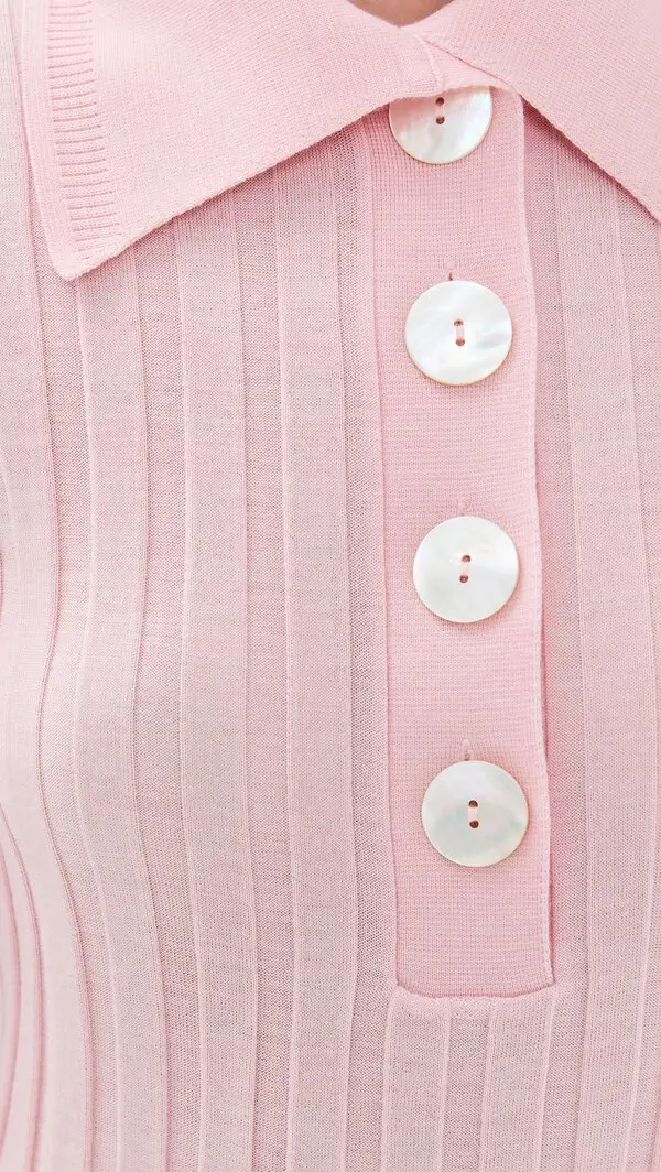 NACKIYE Sugarman Knit Polo - Rose