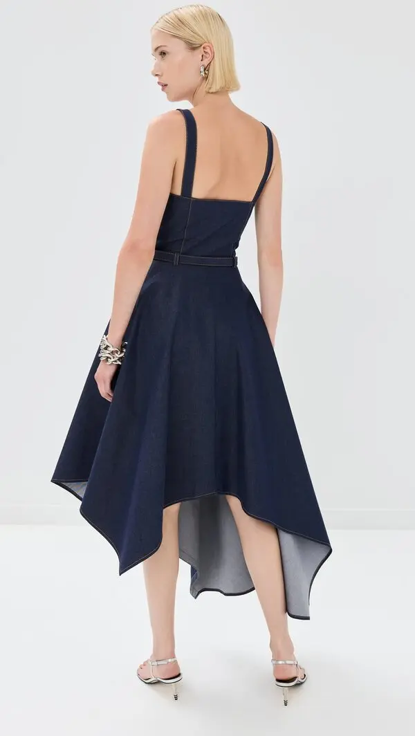 monse denim dress Monse Stretch Denim Dress In Indigo - 75% Off