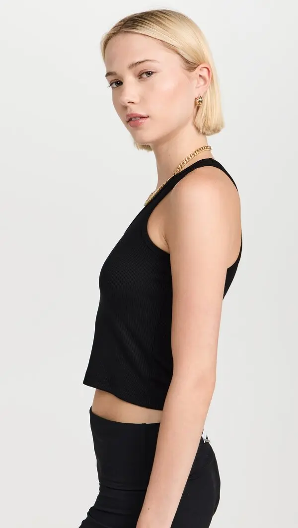 Splits59 Ashby Rib Crop Top - Black