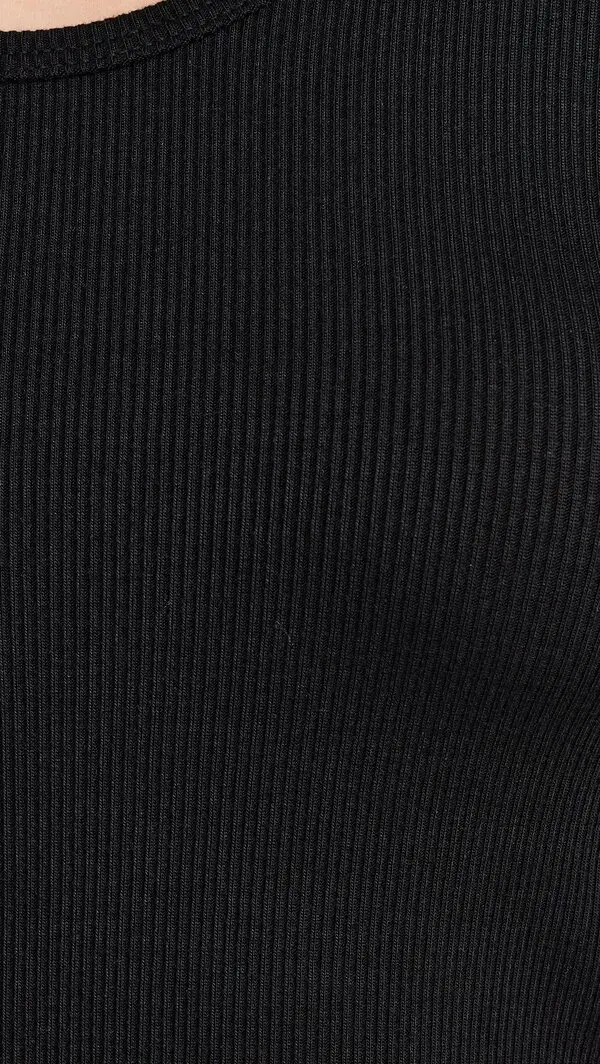 Splits59 Ashby Rib Crop Top - Black