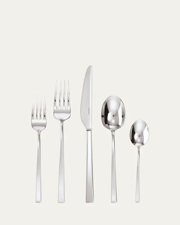SAMBONET Linea Q 5-piece Flatware Place Setting - Silver