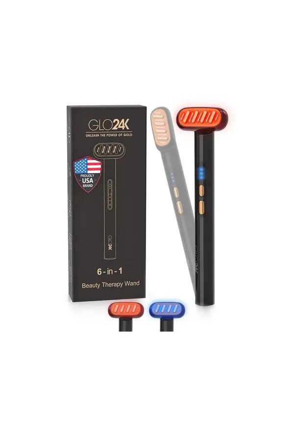 GLO24K 6-in-1 Beauty Therapy Wand - Blue