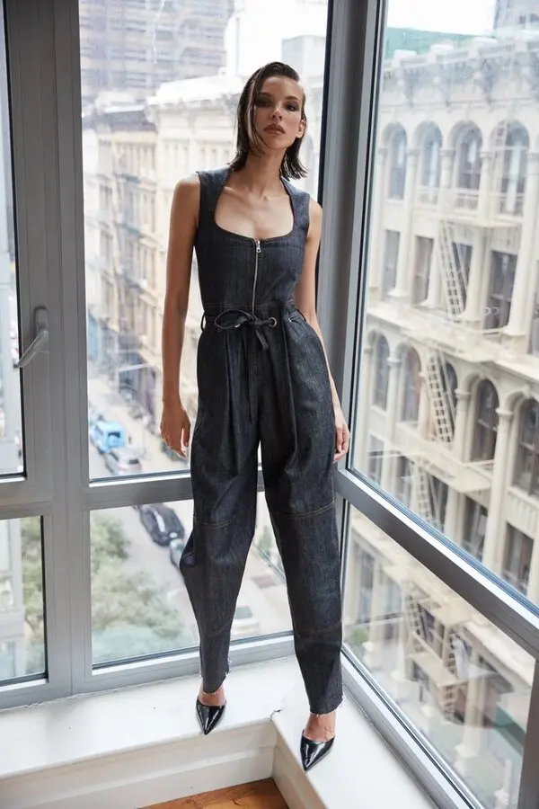 Yigal Azrouël Bustier Jumpsuit - Denim