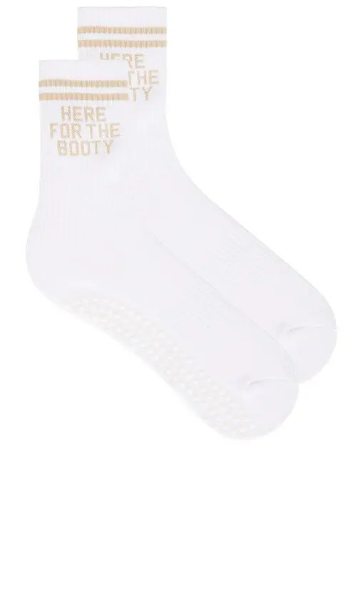 SOULS. Souls Here For The Booty Grip Socks - White
